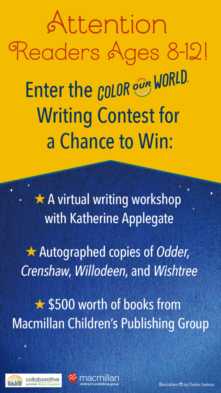 Kids 8-12: Enter the Katherine Applegate Color Our World Writing ...